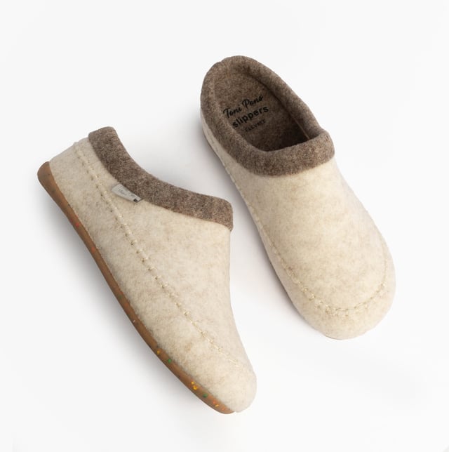Toni Pons Albons Womens Wedge Mule Slippers Beige