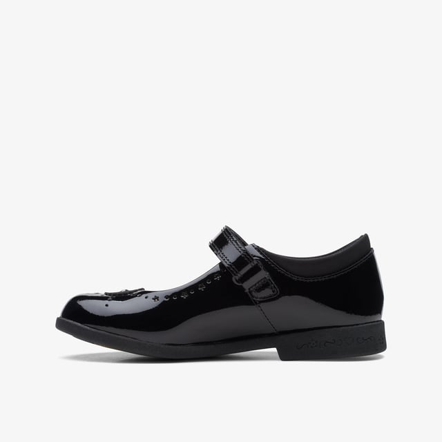 Magic Step Bar Kid Black Patent Shoes
