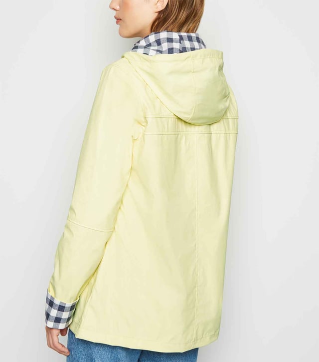Kimmy Yellow Coated Check Lined Mac