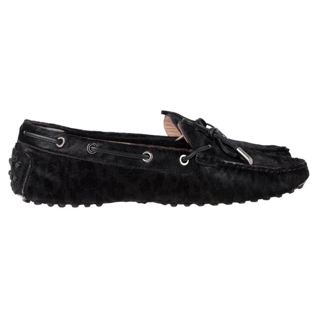Tod's Gommino Loafers in Black Pony Hair