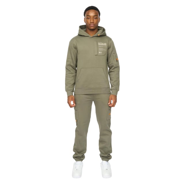 Duck and Cover Mens Adamsberg Tracksuit Set (Dark Olive)