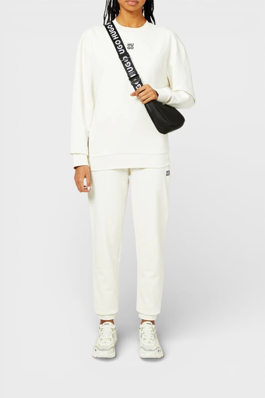 HUGO Nelfinia Stack Logo Joggers Off White