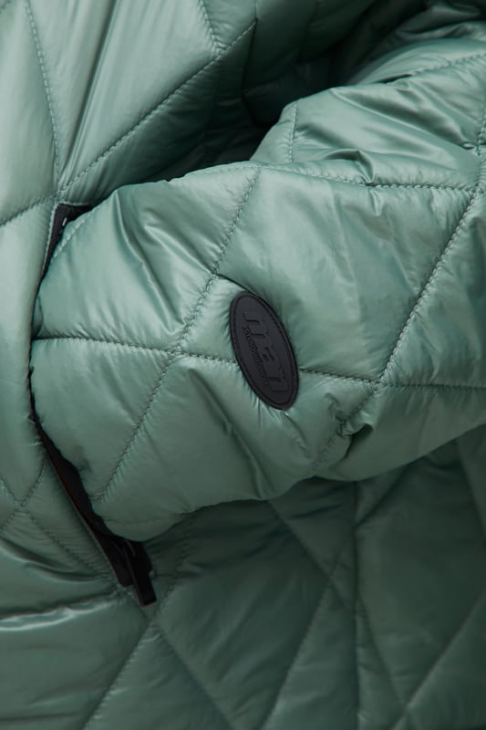 Plus Oversized Boxy High Shine Quilted Hooded Funnel Puffer Jacket