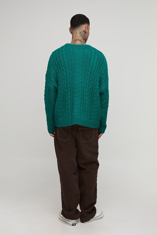 Tall Limited Edition Oversized Embroidered Knitted Jumper
