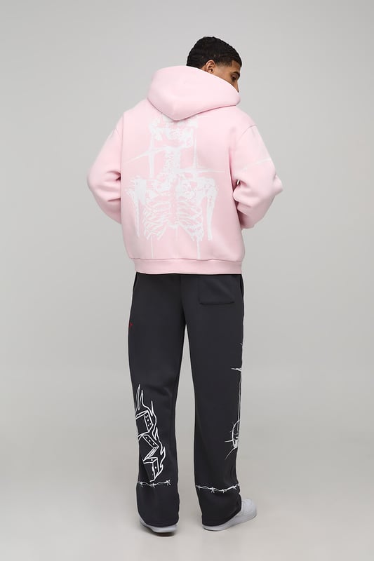 Straight Flare Graffiti Tattoo Printed Jogger