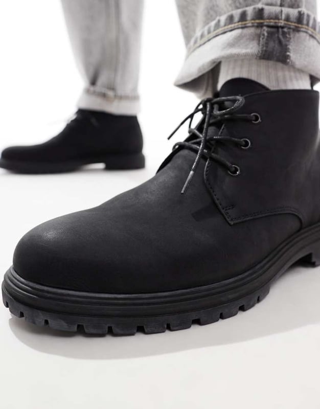 schuh Grayson lace up boots in black