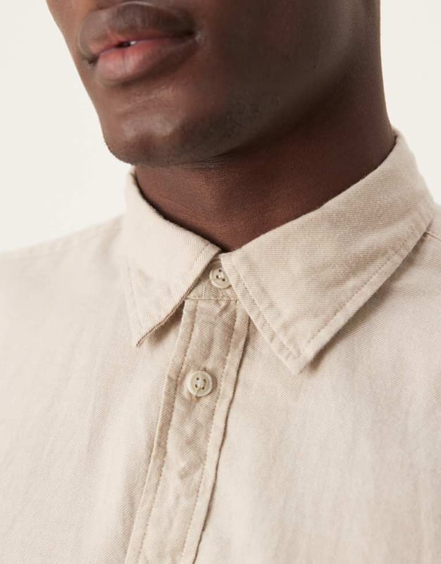 Selected oversized boxy shirt in cream
