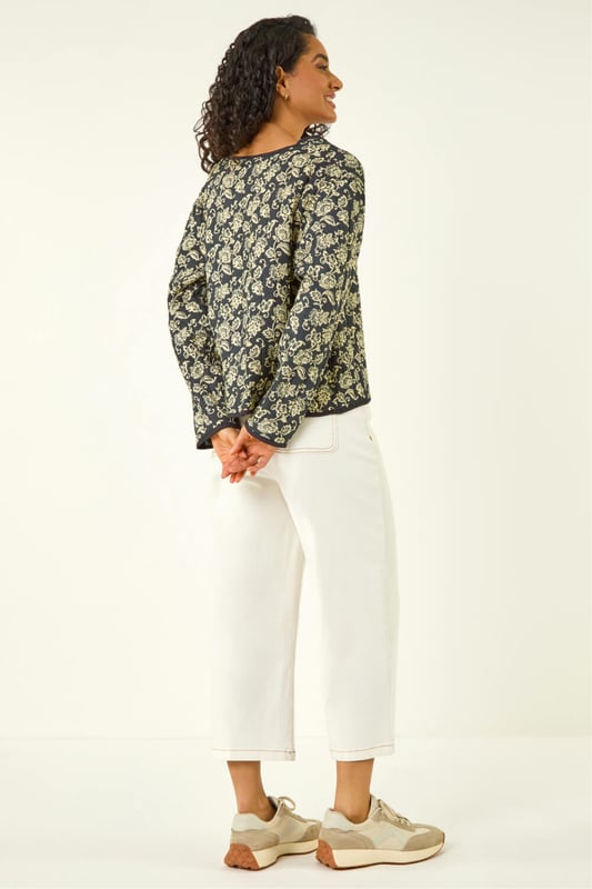 Reversible Printed Quilted Jacket