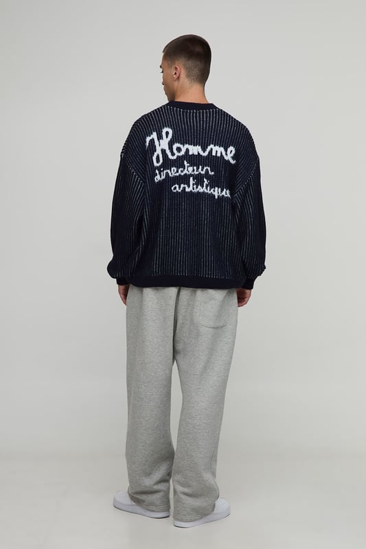Oversized Boxy Fluffy Rib Knitted Jumper