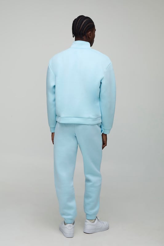 Oversized Boxy Quarter Zip Bonded Scuba Tracksuit