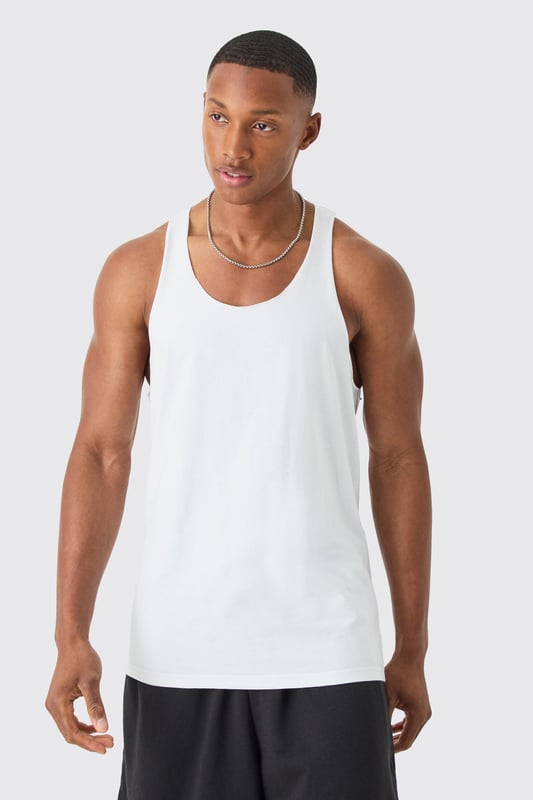 Regular Fit Basic Racer Back Vest