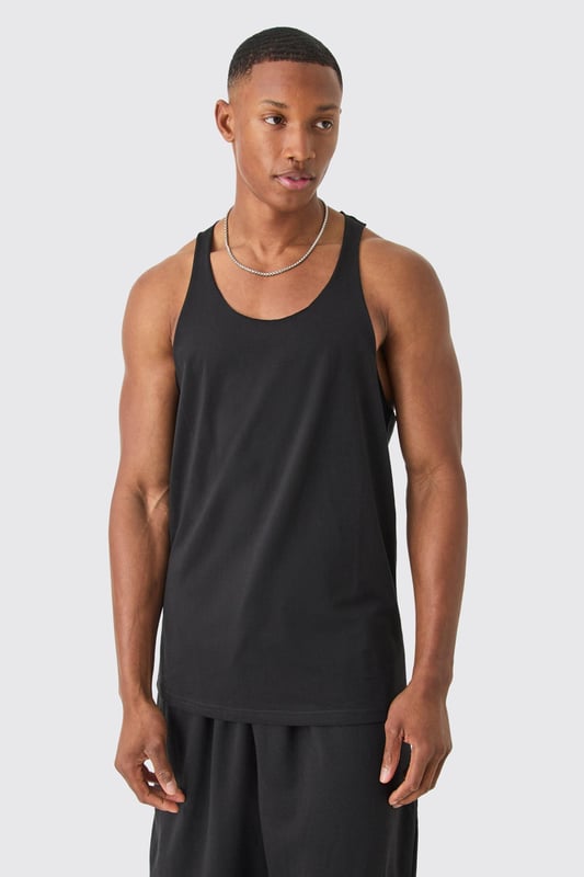 Regular Fit Basic Racer Back Vest
