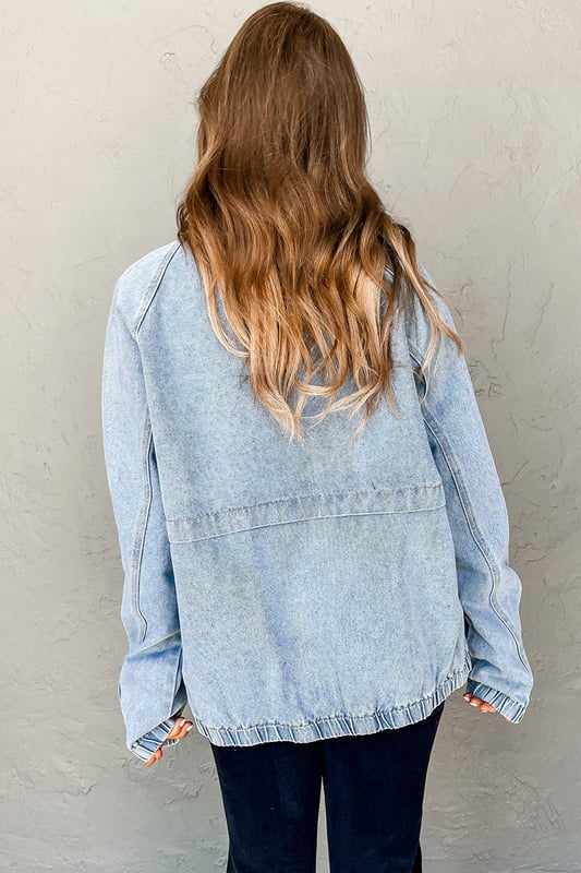 Denim Jacket Zip Front