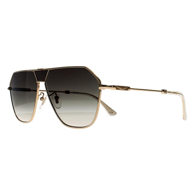 Police Aviator Mens Shiny Pink Gold Smoke Grey Gradient SPLL89 Horizon 8