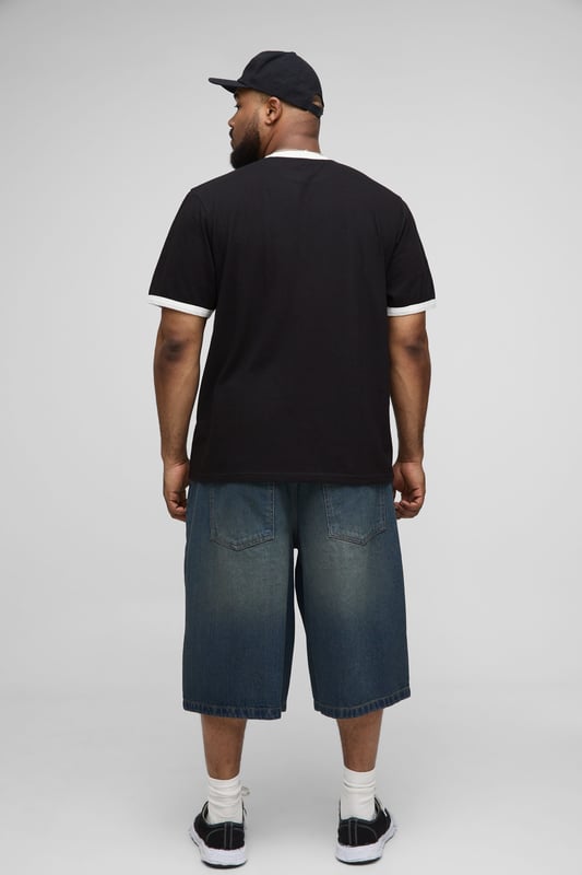 Plus Overdye D Ring Relaxed Fit Jorts