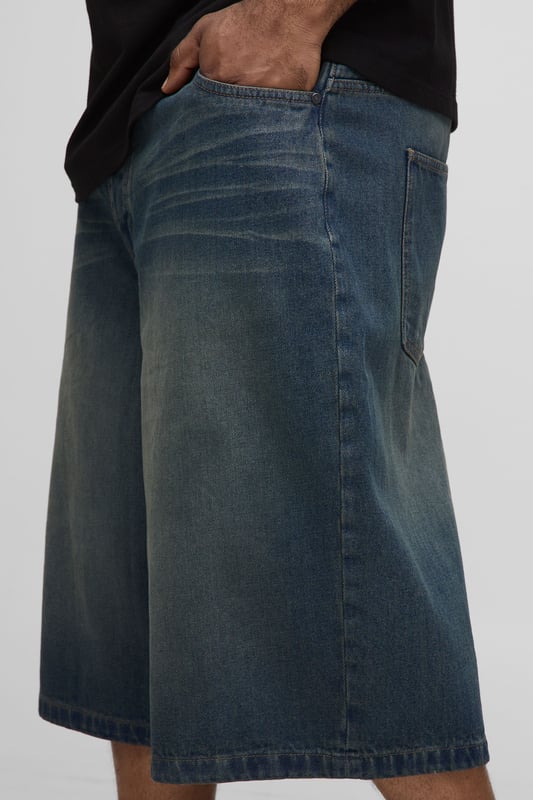 Plus Overdye D Ring Relaxed Fit Jorts