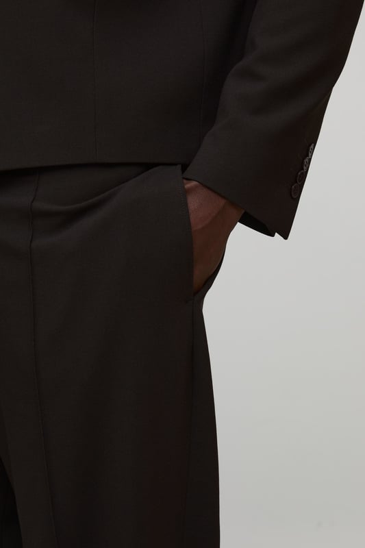 Relaxed Fit Seam Detailed Suit Trousers