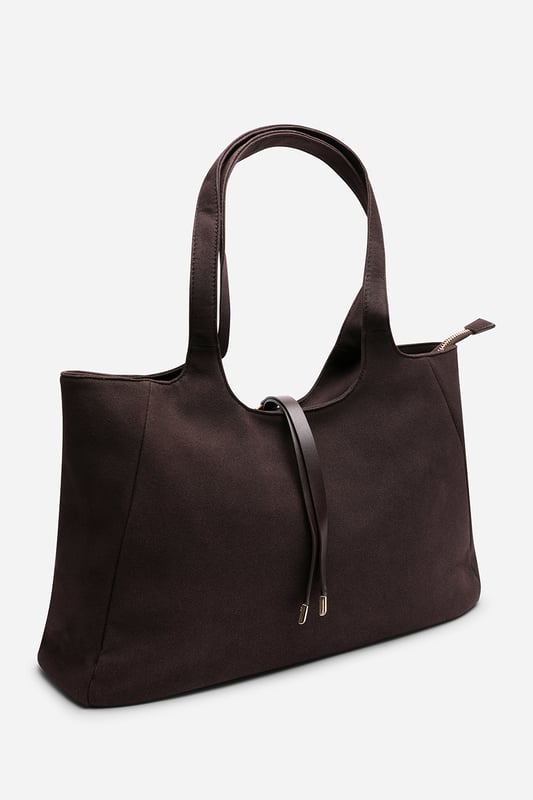 Where's That From Womens 'Cabana' Suede Shoulder Tote Bag