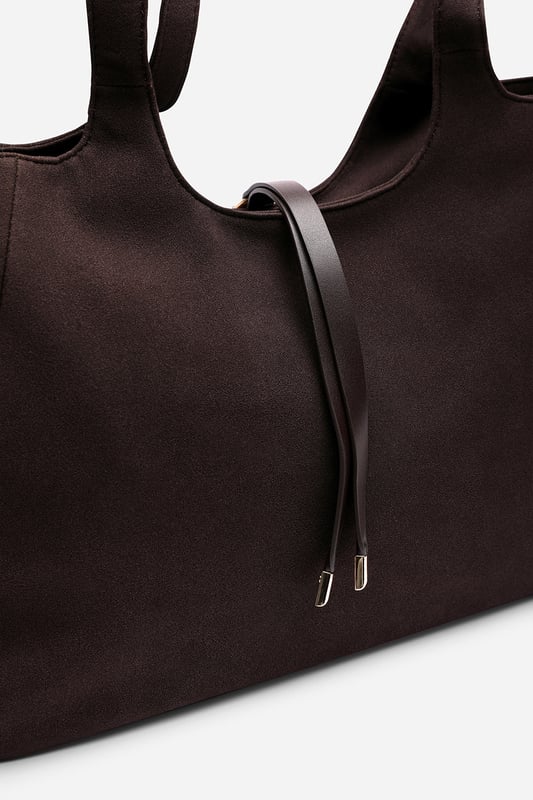 Where's That From Womens 'Cabana' Suede Shoulder Tote Bag