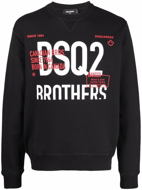 DSQ2 Brothers Sweatshirt in Black