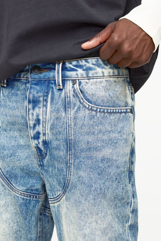 Slim Stacked Flared Western Seam Detail Jeans