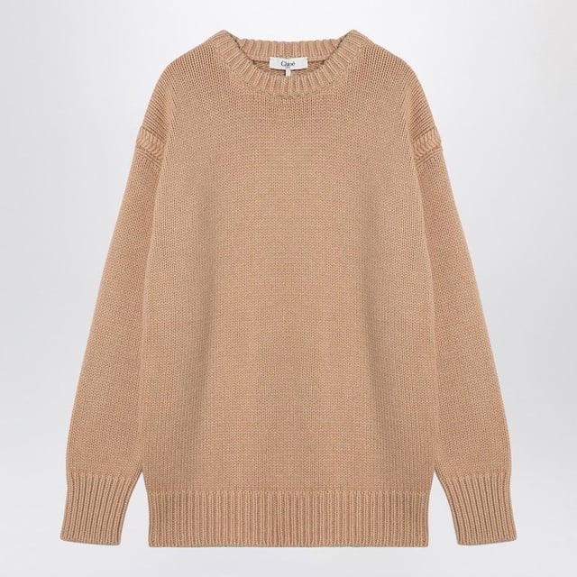 Nude Cashmere And Cotton Oversize Jumper