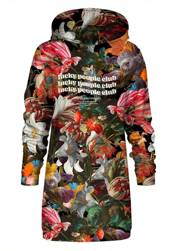 "Lucky People Club" Oversize hoodiejurk