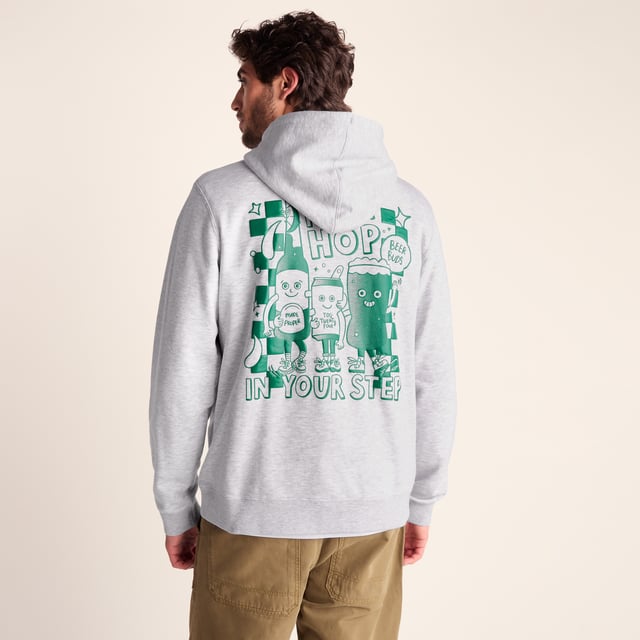 Mallie Mens Supersoft Hattie Clark Hoody - Light Grey Marl