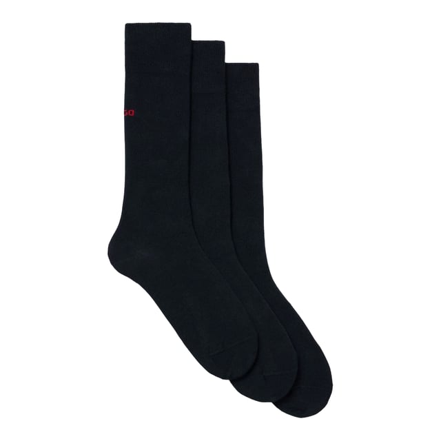 Hugo Mens Logo Socks (Pack of 3) (Dark Blue)