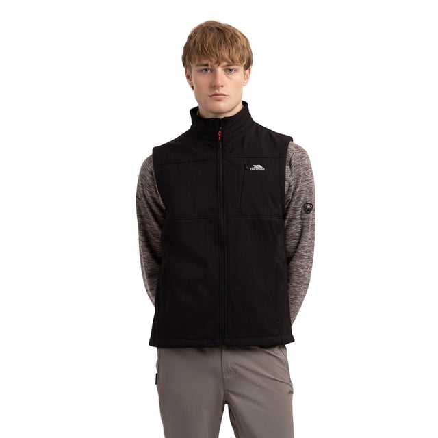Trespass Mens Baro TP50 Softshell Gilet (Black Marl)