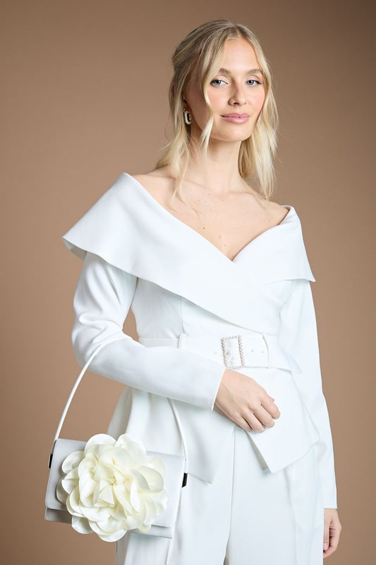 Bridal Ava Flower Detail Grab Bag