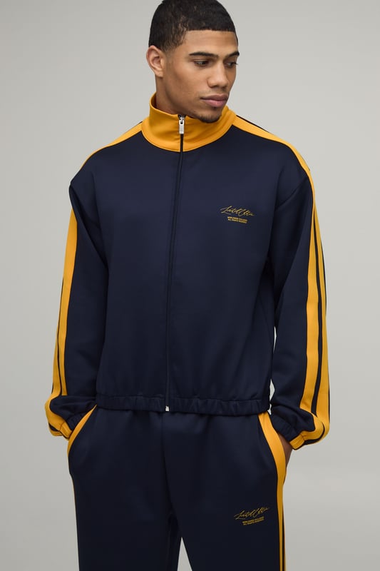 Regular Fit Limited Edition Panelled Funnel Neck Tracksuit