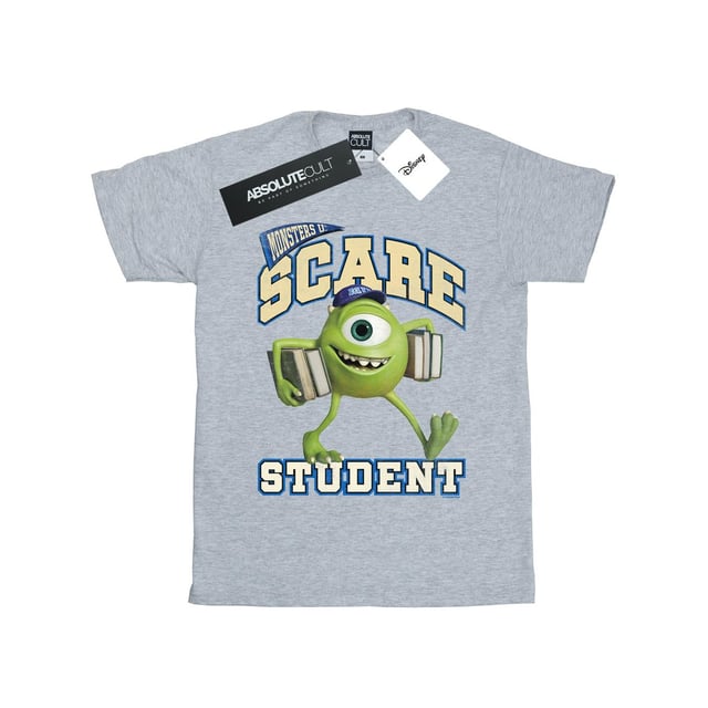 Disney Girls Monsters University Scare Student Cotton T-Shirt (Sports Grey)