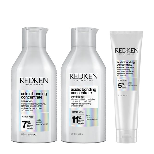 Redken Pack Acidic Bonding Concentrate Shampoo 500ml, Conditioner 500ml ...