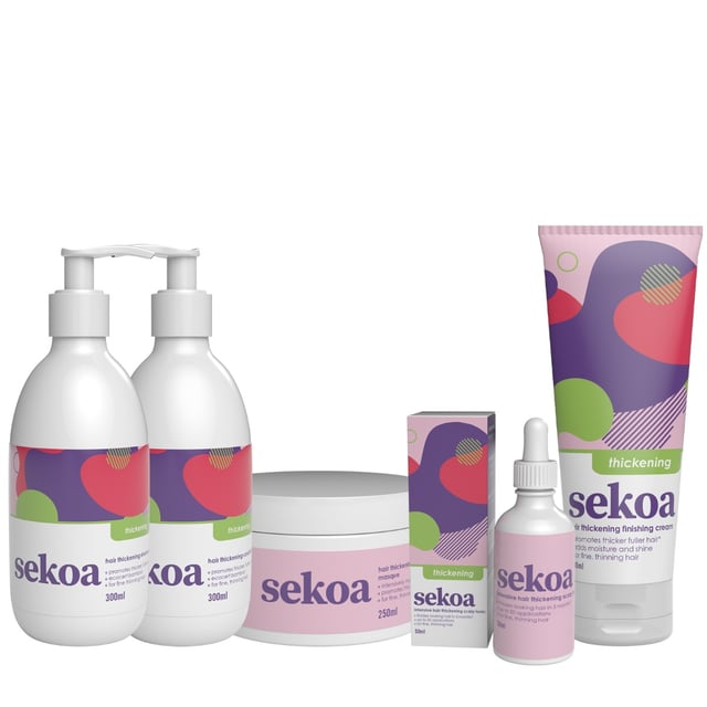 Sekoa Hair Thickening Shampoo 300ml, Conditioner 300ml, Conditioning ...