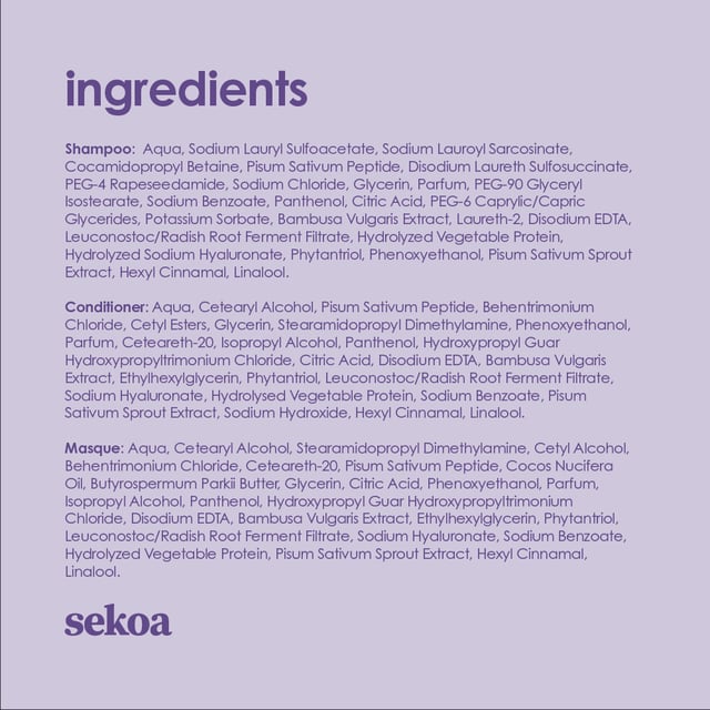 Sekoa Hair Thickening Shampoo 300ml Conditioner 300ml And Conditioning ...