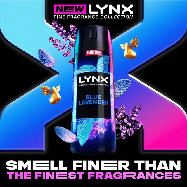 Lynx Fine Fragrance Collection Blue Lavender Deodorant Body Spray 150ml ...