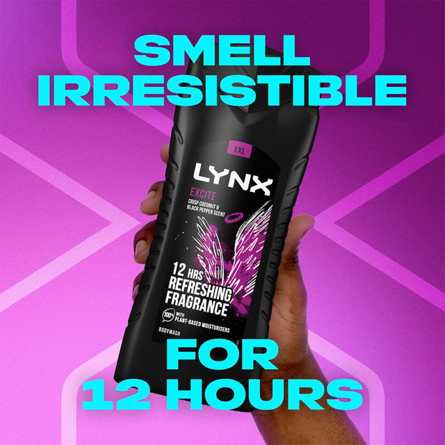 Lynx Excite 12H Refreshing Fragrance Shower Gel Bodywash, 30x 500ml