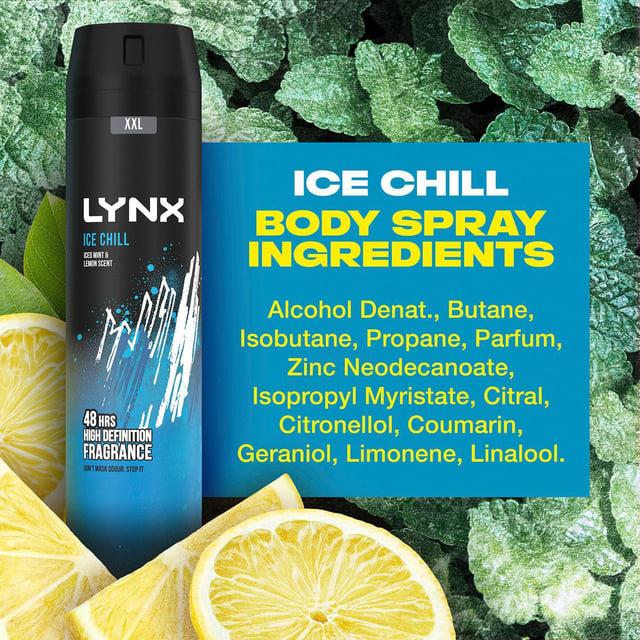 Lynx Ice Chill 3pk Bundle of 250ml Body Spray and 225ml & 500ml Shower Gels