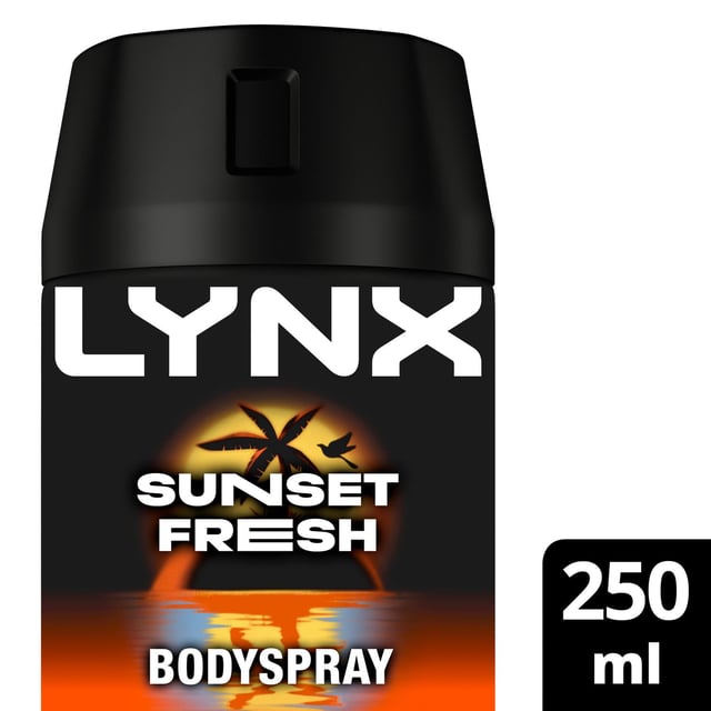 Lynx Sunset Fresh Deodorant Body Spray 48H Fresh 250ml, 18 Pack