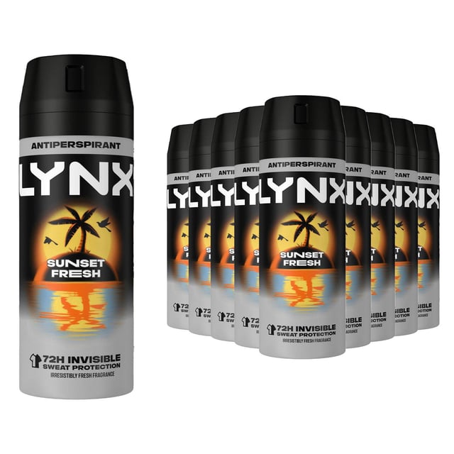Lynx Sunset Fresh Antiperspirant Aerosol Deodorant Spray 72H Protection ...