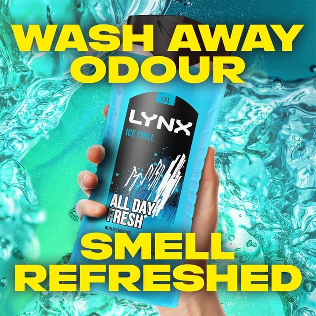 Lynx Ice Chill 3pk Bundle of 250ml Body Spray and 225ml & 500ml Shower Gels