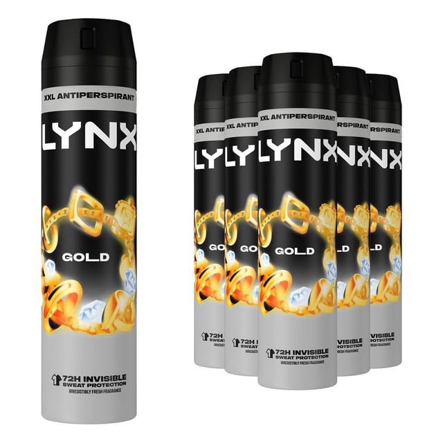 Lynx XXL Anti-perspirant Deodorant Body Spray Gold 72H Protection 250ml ...