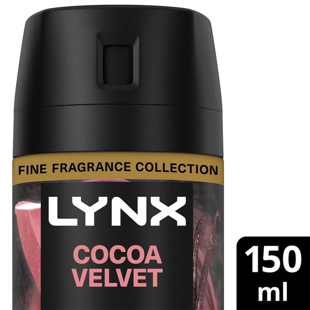 Lynx Body Spray Fine Fragrance Collection Cocoa Velvet for Men 150ml ...